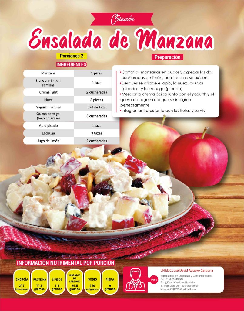 Ensalada de manzana - Revista Diabetes Hoy - Recetas